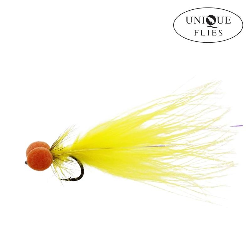 Booby Yellow Unique Flies - Gul flue til Put and Take