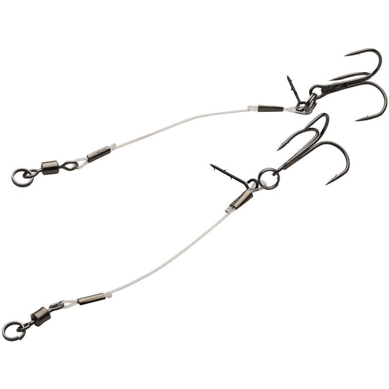 Single Stinger forfang / rig m. fluorocarbon - 2 pak - Hurtig levering